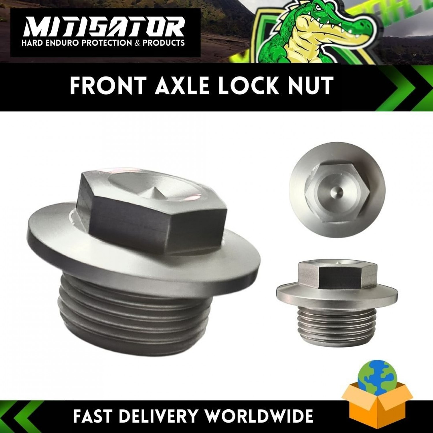 Mitigator Front Axle Lock Nut Fits KTM-HUSQVARNA- GASGAS - 2458113696616