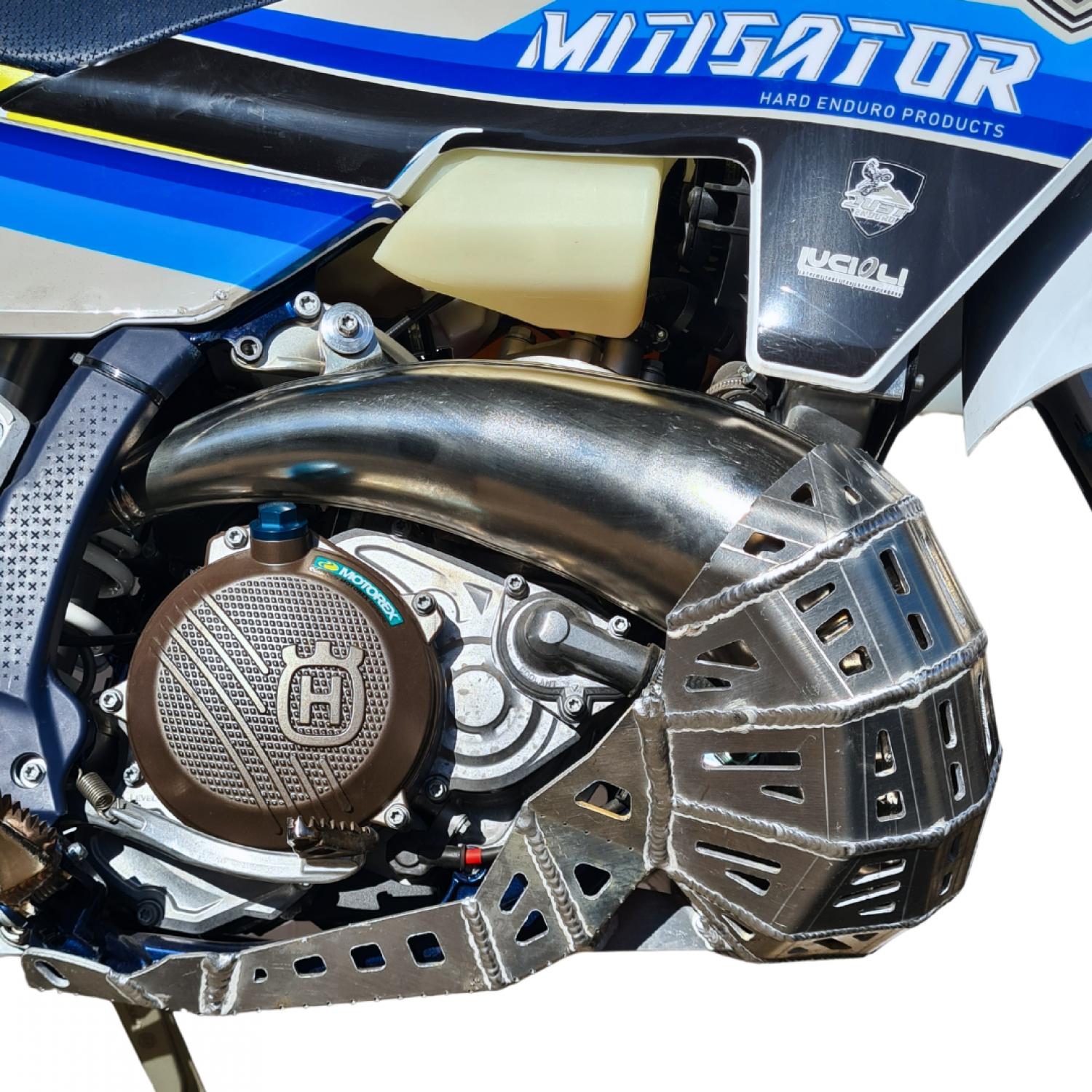 Mitigator Skid Plate (Bash Plate) With Pipe Guard Fits Ktm (EXC-XCW-SX ...