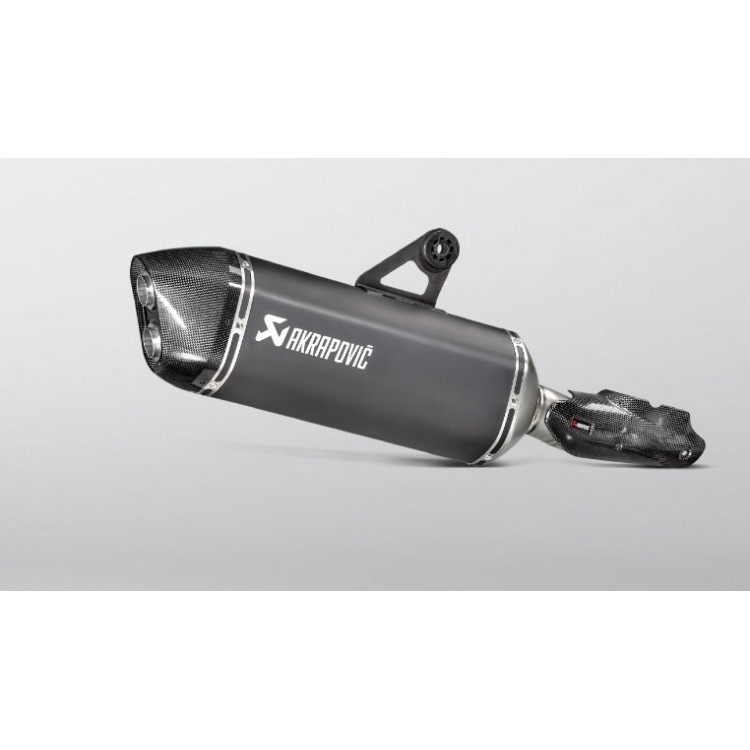 BMW R1200GS 2017-2018 Akrapovic Titanium Silencer Slip-On Kit - Black ...
