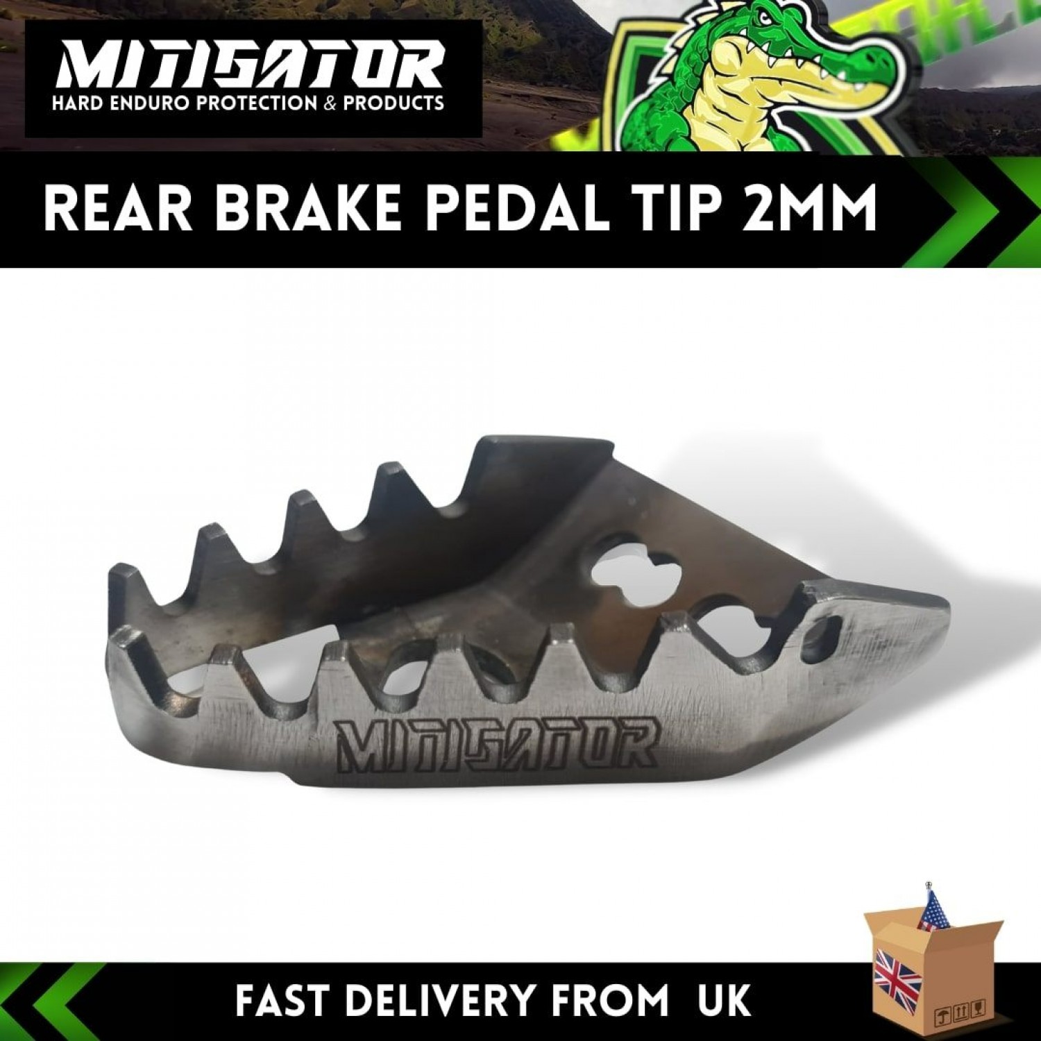 Mitigator Rear Brake Pedal Tip (2mm) Fits Ktm 2017-2025 Husqvarna 2017 ...